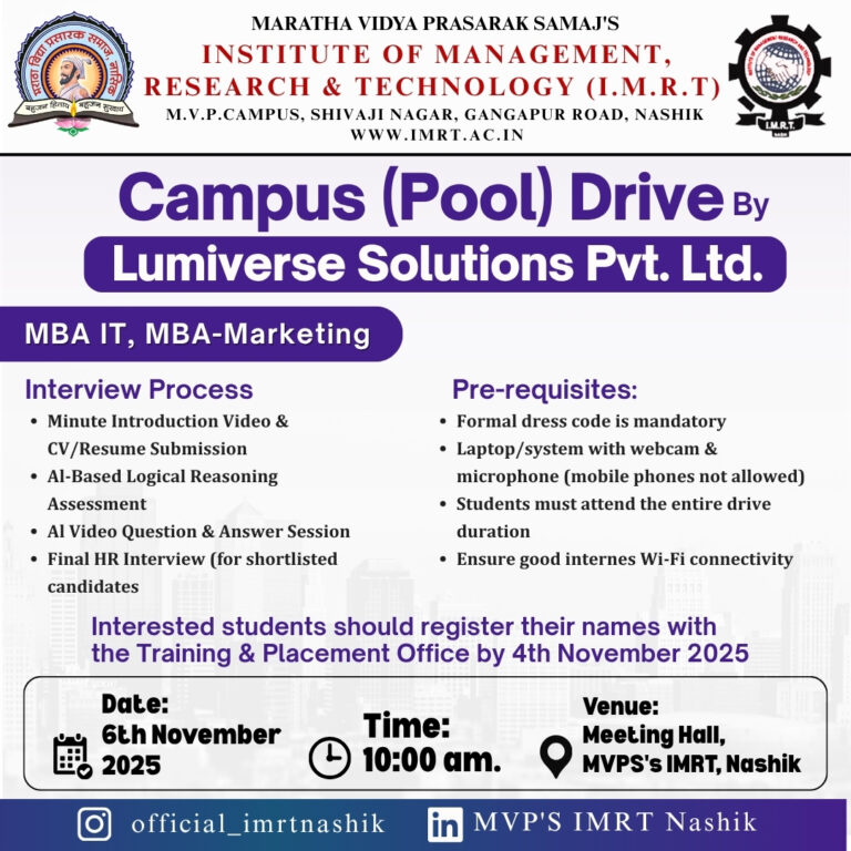 MVP IMRT Nashik – Your Gateway to Global Leadership